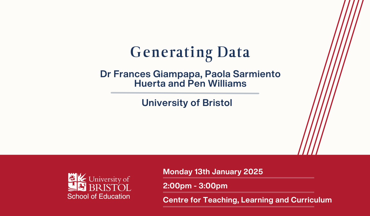 2025: TLC - Generating Data | School of Education | University of Bristol